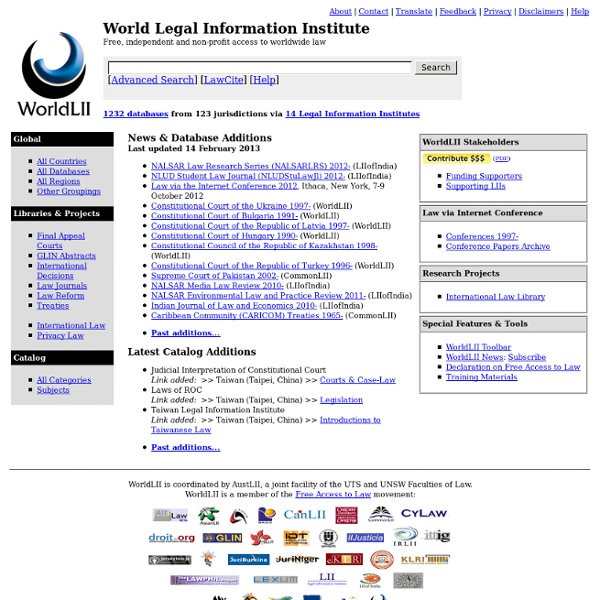 World Legal Information Institute (WorldLII) – EL DOCUMENTALISTA ...
